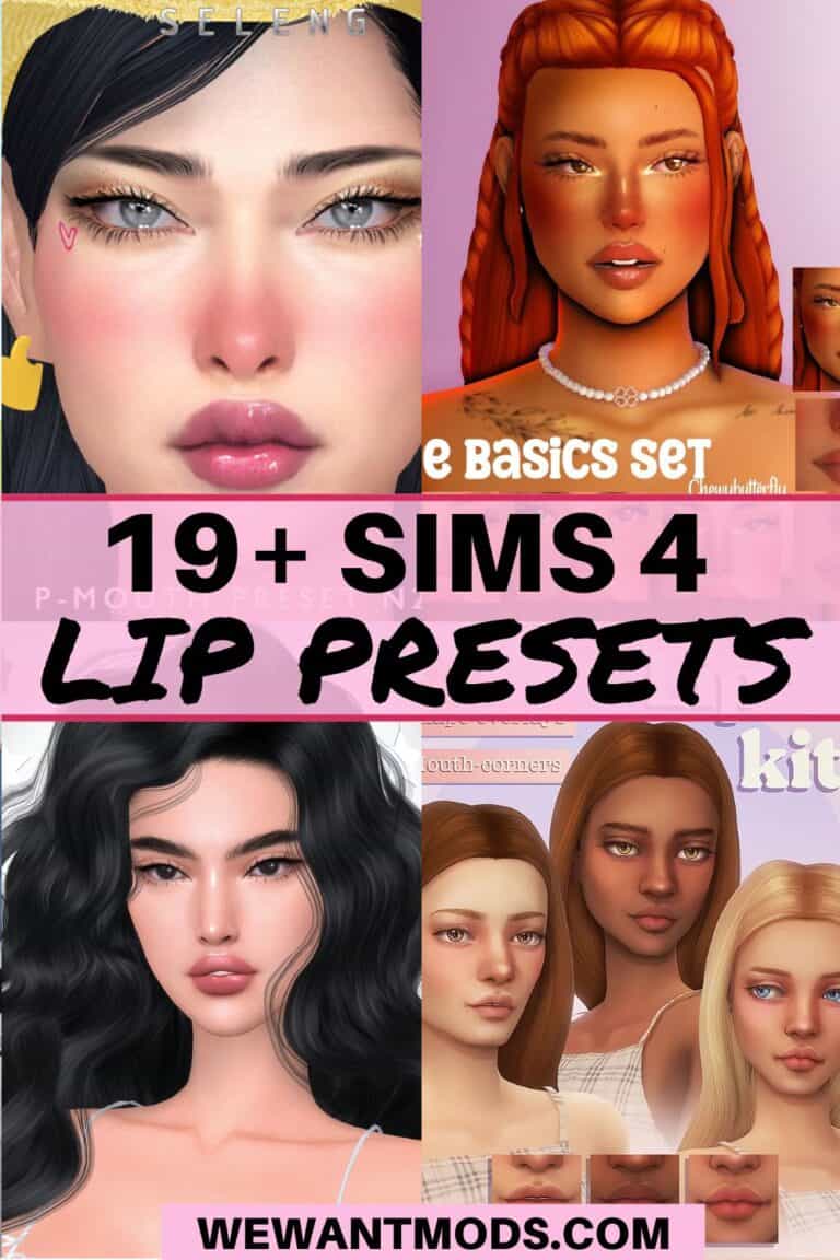 35+ Sims 4 Lip Presets: Kissable Lips For All - We Want Mods