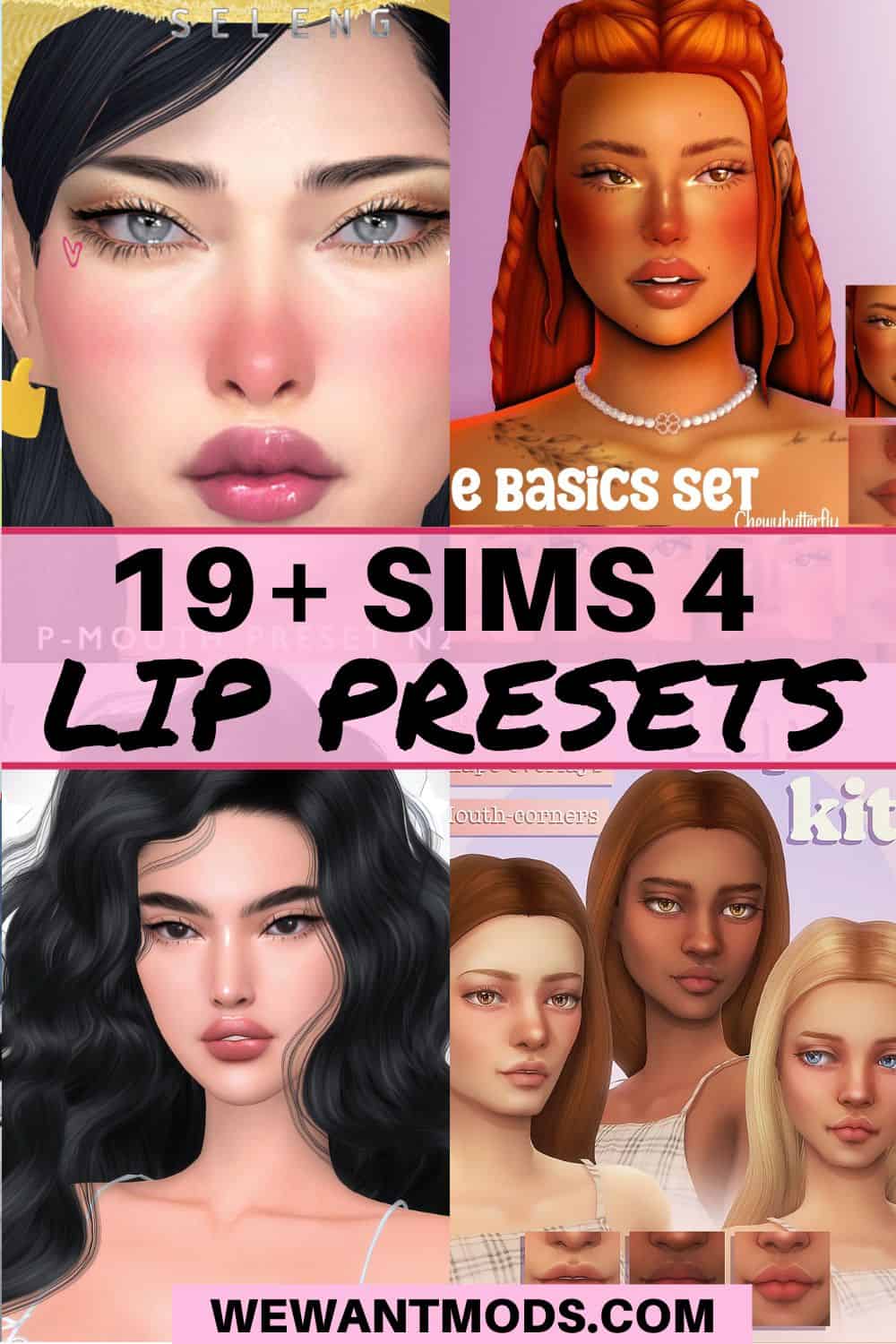 35+ Sims 4 Lip Presets: Kissable Lips For All - We Want Mods