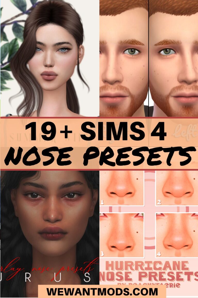 33+ Sims 4 Nose Presets: Thin, Wide & Crooked Noses - We Want Mods