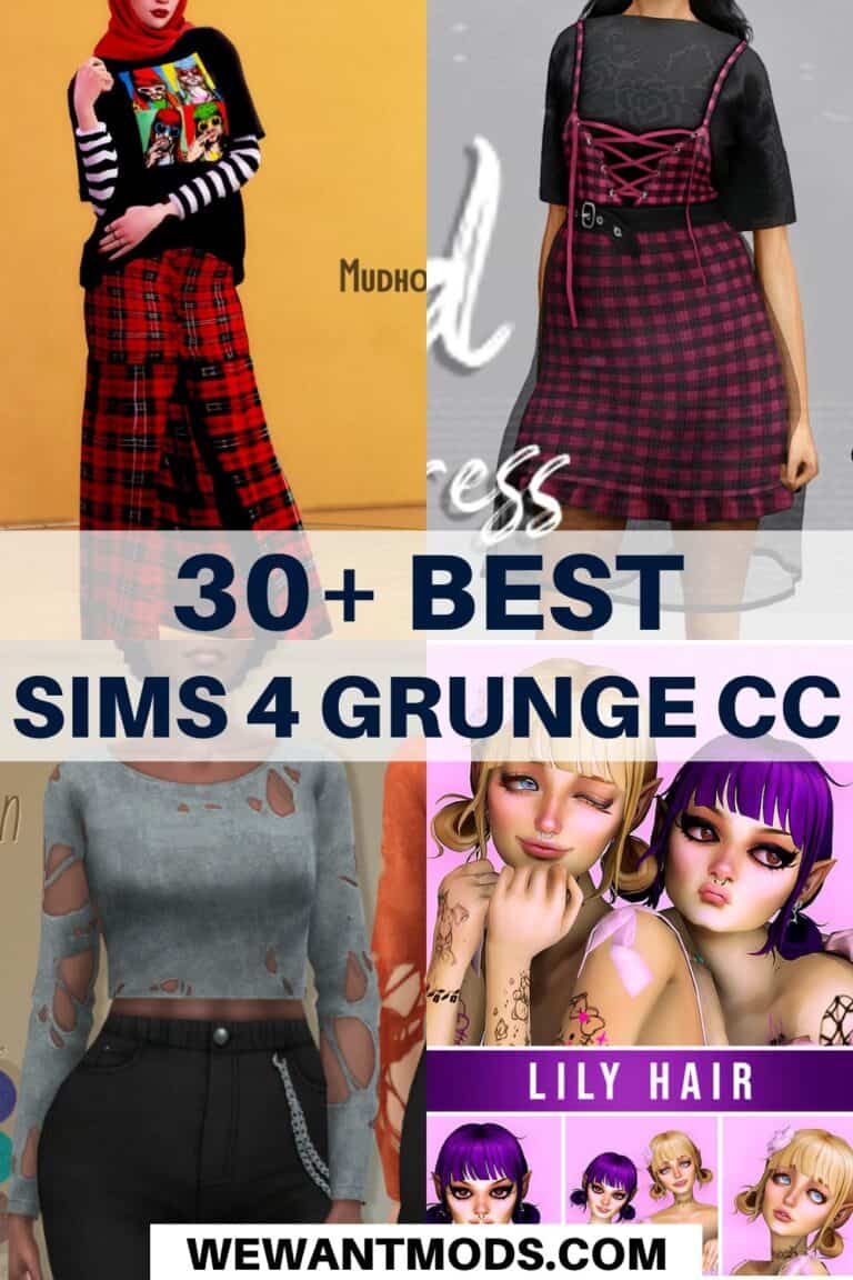 31+ Best Sims 4 Grunge CC Pieces (Maxis Match Finds) - We Want Mods