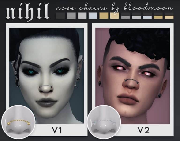 35+ Edgy Sims 4 Piercings CC: Septum To Lip Spikes - We Want Mods