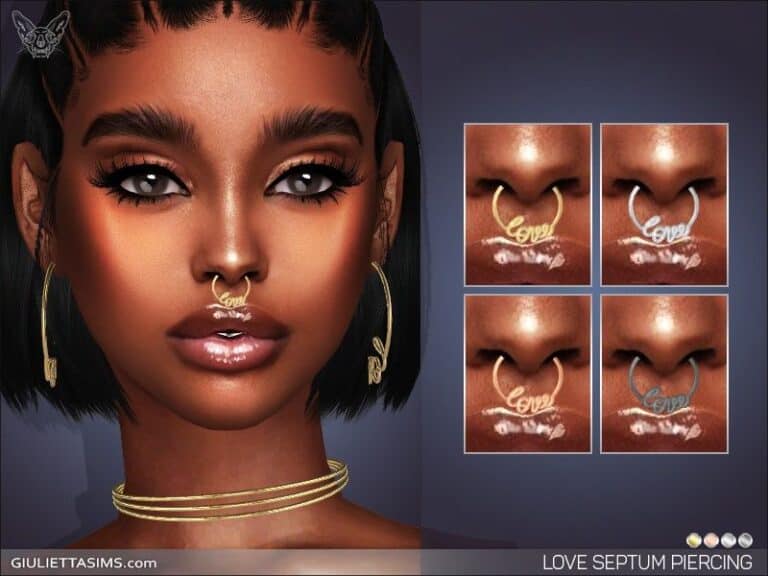 35+ Edgy Sims 4 Piercings CC: Septum To Lip Spikes - We Want Mods