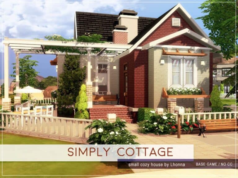 17+ Sims 4 Cottage Houses: A Simple Way Of Living - We Want Mods