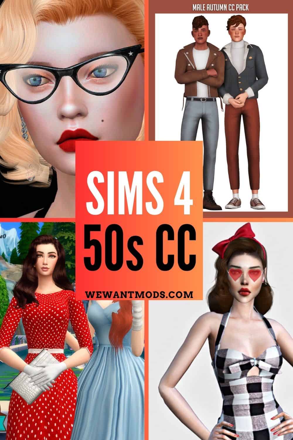 25+ Sims 4 50s CC: Travel To The Fabulous 1950s - We Want Mods