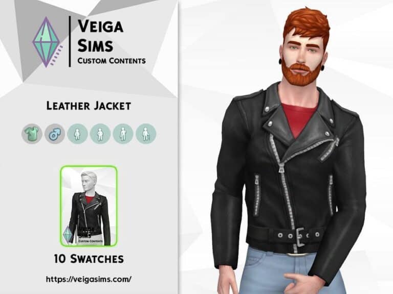 23+ Sims 4 Leather Jackets: Upgrade Your Sims' Style - We Want Mods