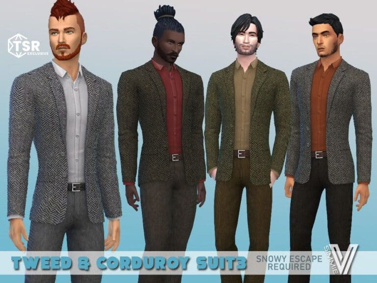 25+ Sims 4 Suit CC: Plaid, Tweed, Blazers & More - We Want Mods