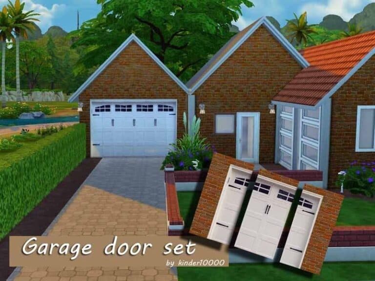 17 Sims 4 Garage Door CC: Deco, Single & Double Doors - We Want Mods