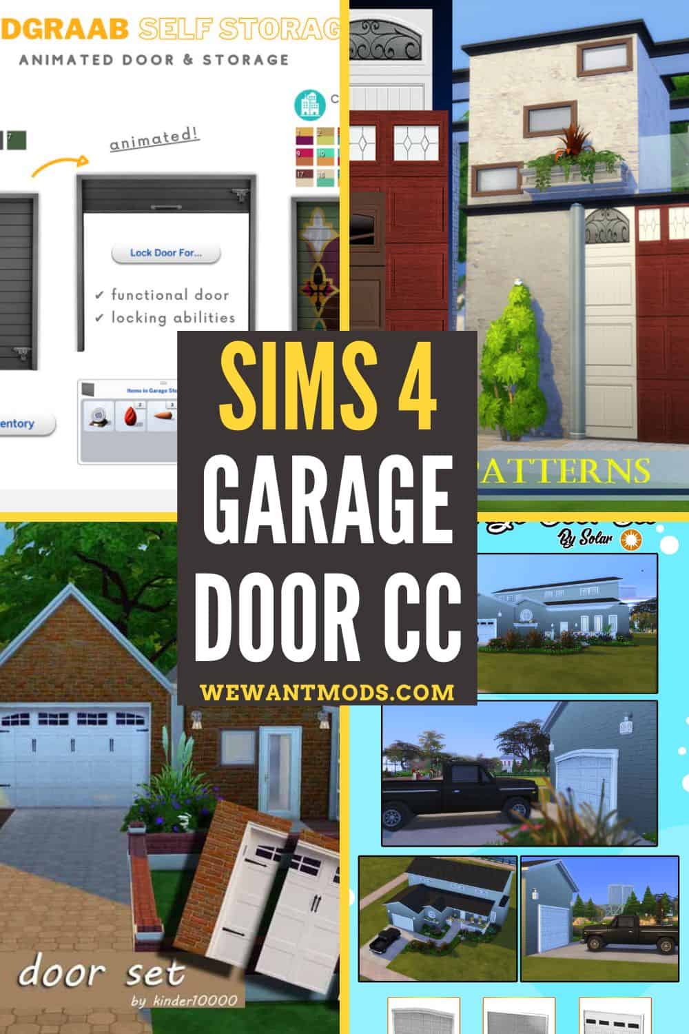 17 Sims 4 Garage Door CC: Deco, Single & Double Doors - We Want Mods