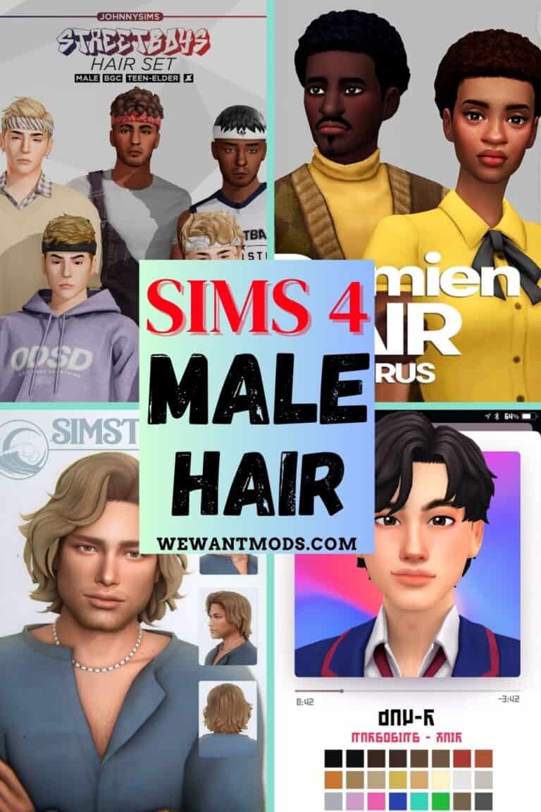 35+ Sims 4 Male Hair CC: Curly, Straight, & Braided Hairstyles - We ...