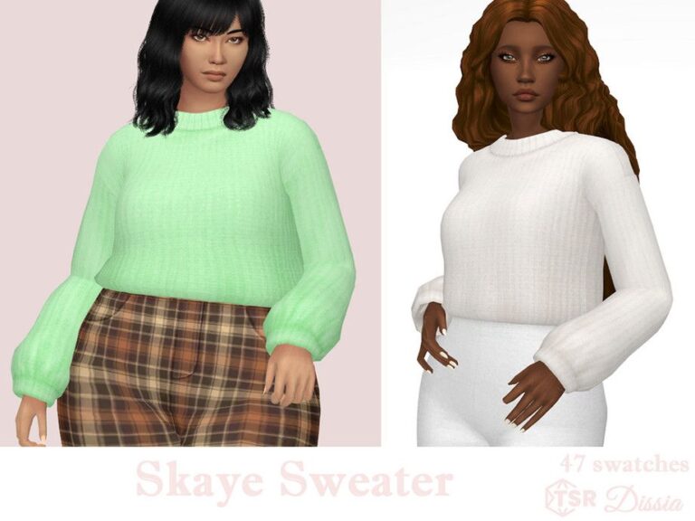 31+ Sims 4 Sweater CC: Tucked, Knitted, & Casual Options - We Want Mods