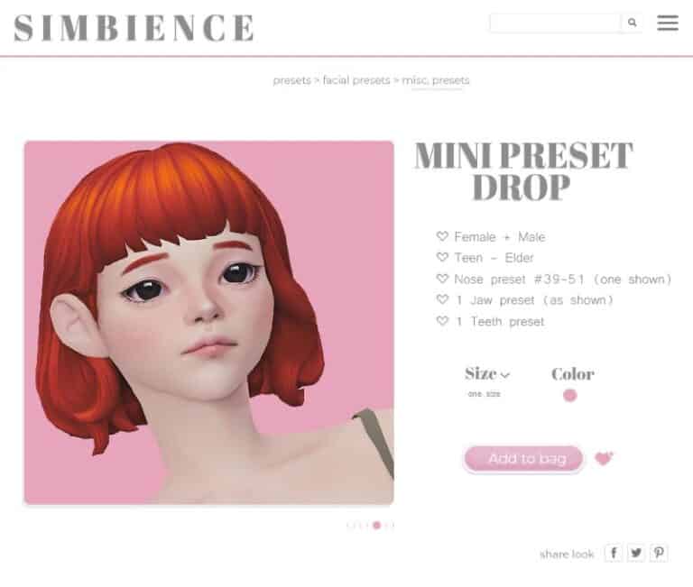 27+ Sims 4 Presets: Ears, Chin & Face Presets - We Want Mods