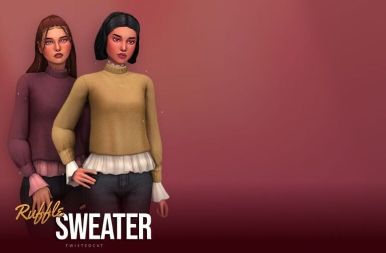 33+ Sims 4 Sweater CC: Tucked, Knitted, & Casual Options - We Want Mods