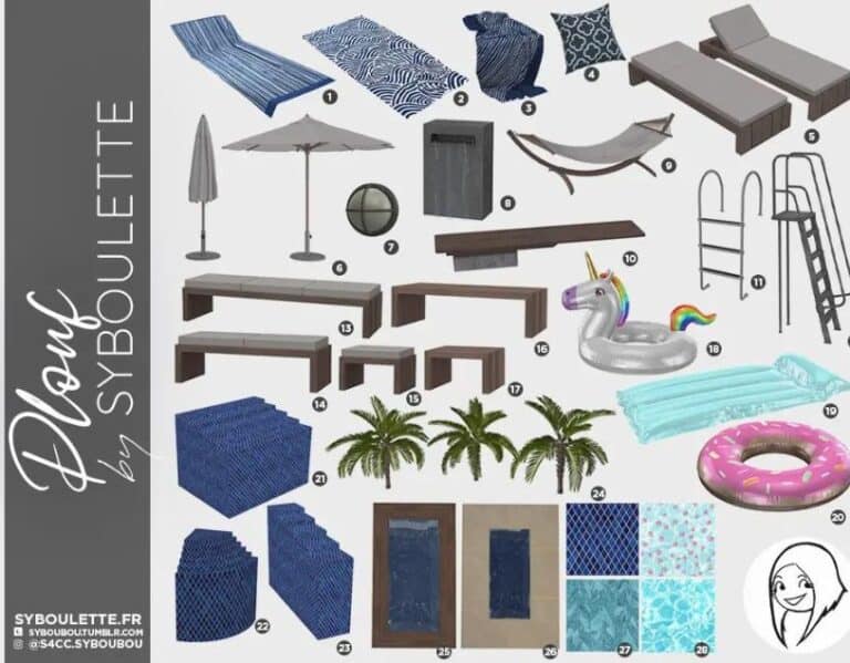 31+ Sims 4 Pool CC: Diving Board, Lounge Chairs & More - We Want Mods