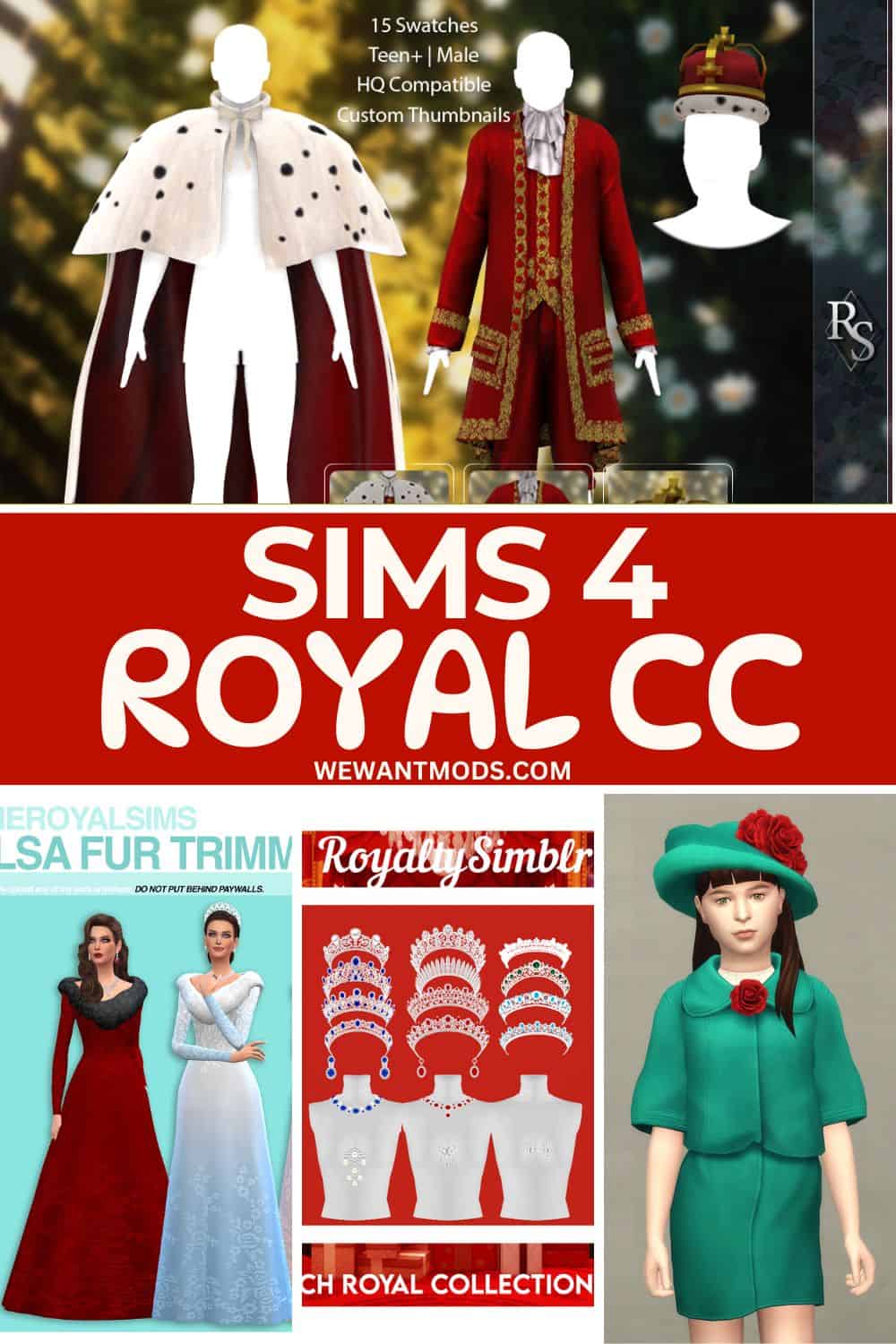 43+ Sims 4 Royal CC: Gowns, Crowns, & More - We Want Mods