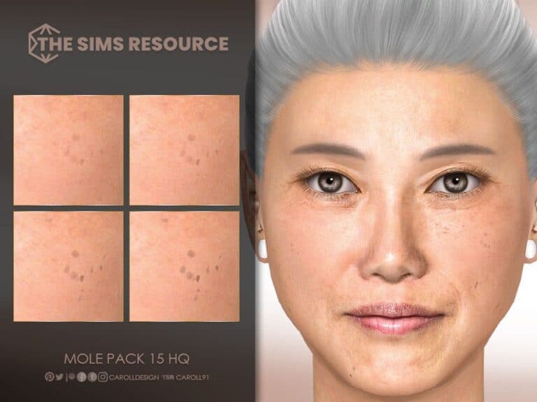 25+ Sims 4 Moles: Face, Neck & Body Mole Creations - We Want Mods