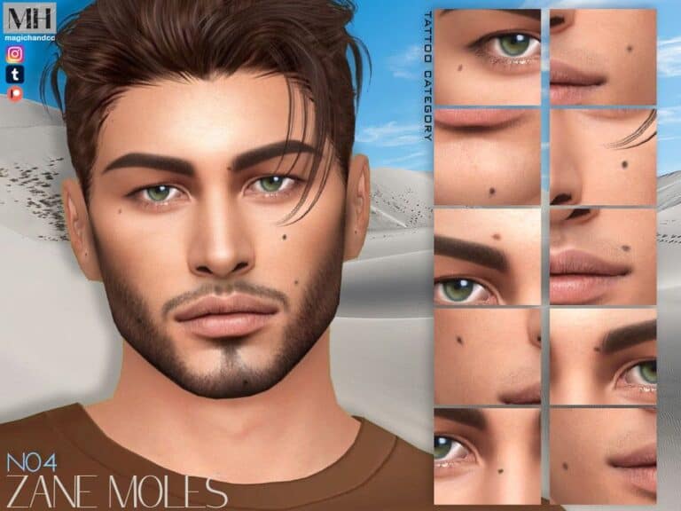 25+ Sims 4 Moles: Face, Neck & Body Mole Creations - We Want Mods