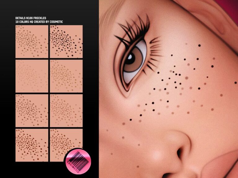 29+ Sims 4 Freckles: For Noses, Cheeks & Body - We Want Mods