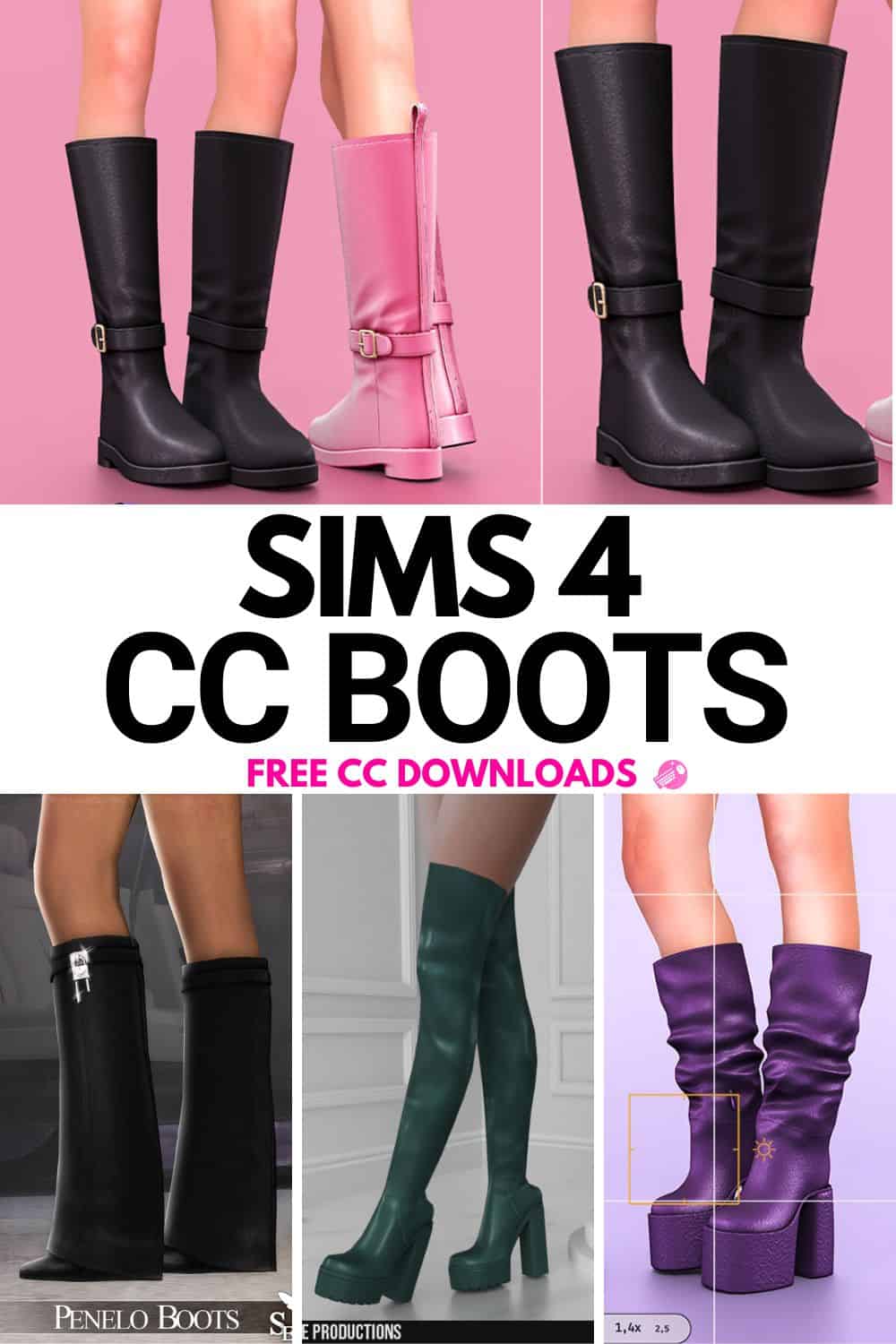 39+ Sims 4 CC Boots: UGGs, Flats & Knee Highs - We Want Mods
