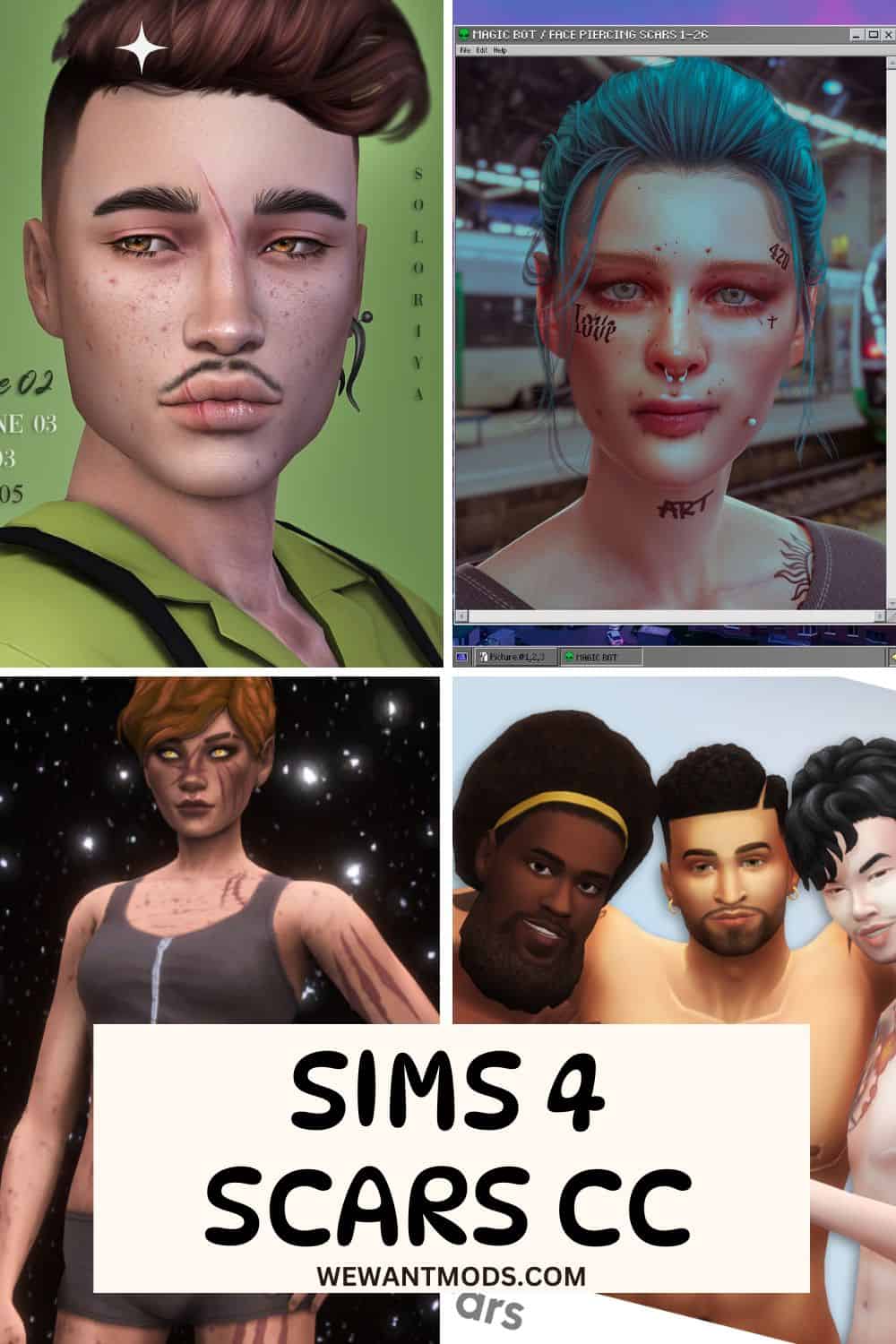 29+ Sims 4 Scars CC: Acne, Face & Body Scars - We Want Mods