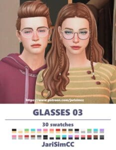 35+ Sims 4 Glasses CC: Round, Oval, & Aviator Frames - We Want Mods