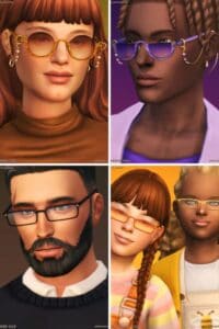 33+ Sims 4 Glasses CC: Round, Oval, & Aviator Frames - We Want Mods